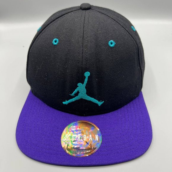 Jordan | Accessories | Air Jordan Hat Men Black Purple Aqua Grape Cement Elephant Jumpman Snap ...